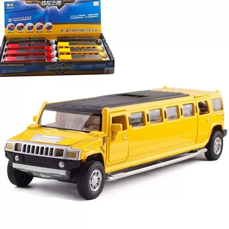 Коллекционная модель автомобиля Hummer H2 с металлическим корпусом, реалистичная модель с инерционным механизмом