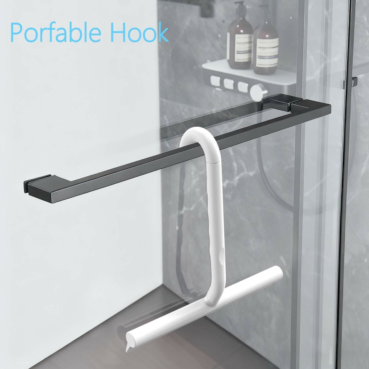 Новый скребок для душа с стеклянной дверью, интегрированный силиконовый скребок с встроенным крючком, силиконовый водяной скребок