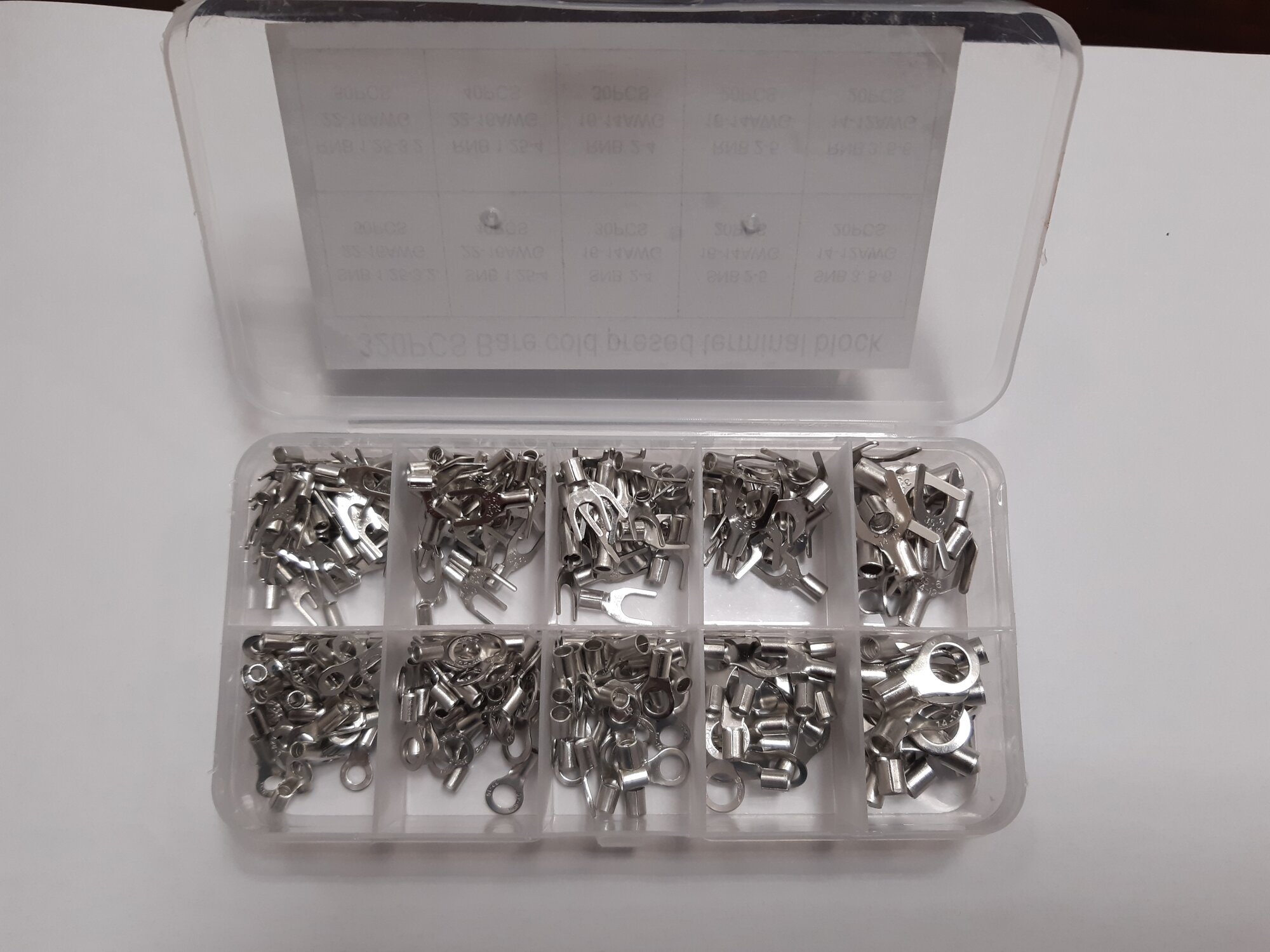 Набор кольцевых и вилочных клемм в коробке 320шт.