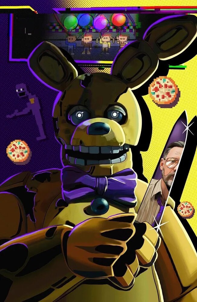 Алмазная Мозаика "FNAF Five Nights At Freddy's" 40x50 См Алмазная Вышивка / Картина Стразами Подарков / Украшения