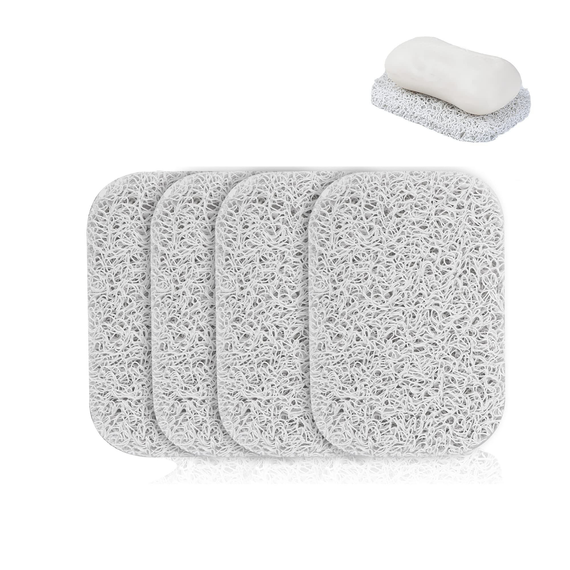 6pcs Падлы для подъема мыла для мыльницы, держатель для кусочков мыла для душа кухни ванной комнаты путешествия отеля хозяйственные принадлежности, материал: pvc, размер:7.4x11.2x1cm, цвет: бежевый, зеленый, серый, черный, случайное смешивание цветов,