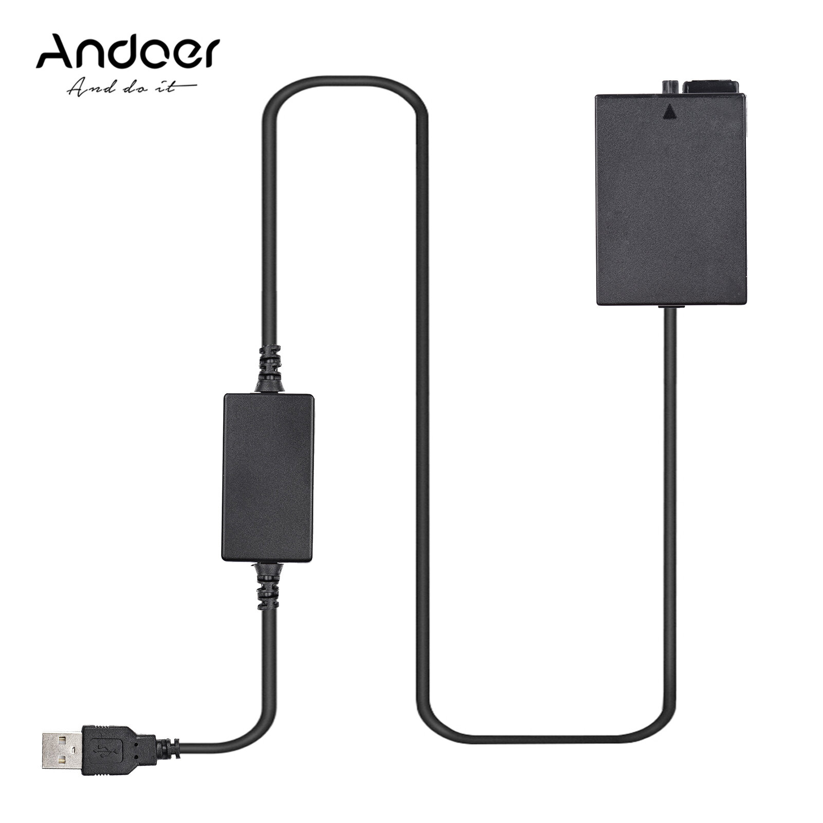 Комплект питания Andoer DR-E8 с USB-адаптером, сменный адаптер постоянного тока, фиктивная батарея, один USB-вход, совместимый с камерами Canon Rebel T3i T2i T4i T5i EOS 550D 600D 650D 700D Kiss X5 X4 X6 X6i X7i