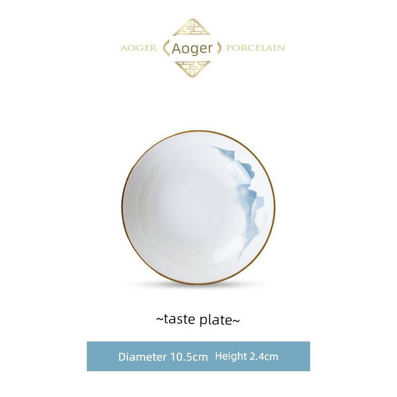 Набор высококачественной посуды Aogel Qianli Jiangshan Hotel из костяного фарфора, тарелки для ужина в китайском стиле