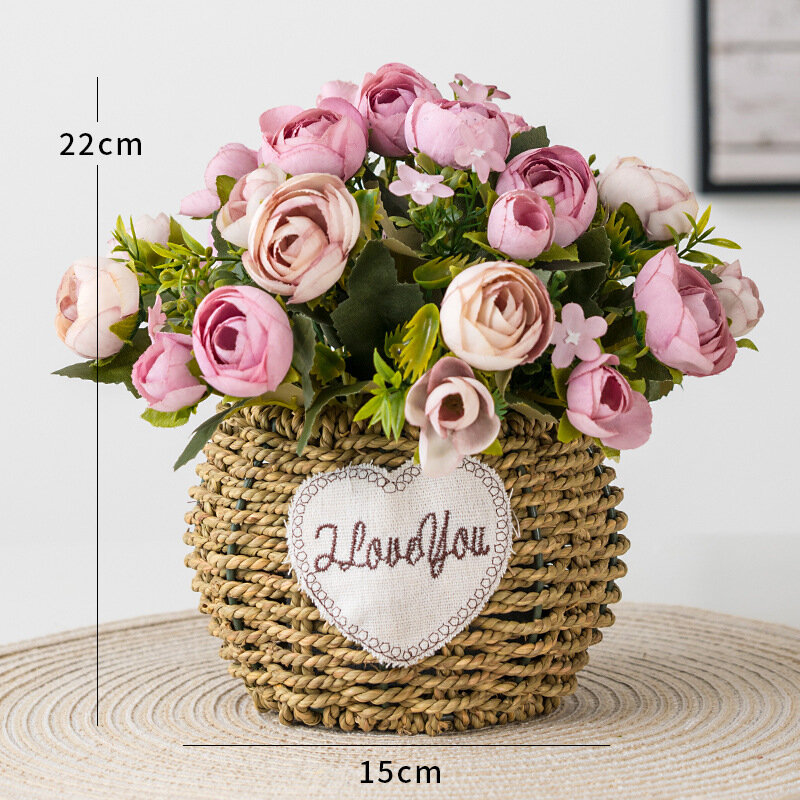 Искусственные цветы, декоративные цветы, украшение для гостиной, горшечные растения, сухие цветы, букет подсолнухов, декор для телевизионного шкафа, настольные украшения