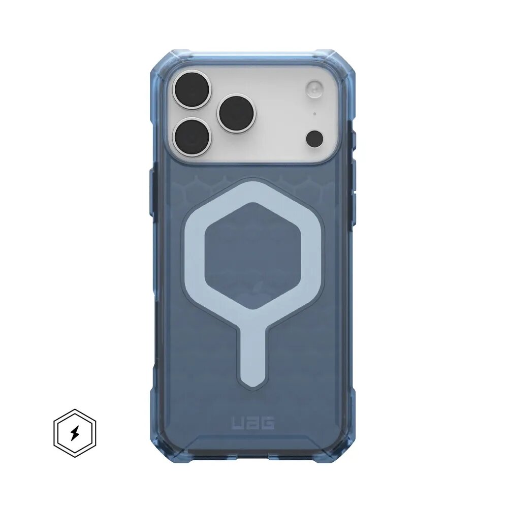 Чехол с поддержкой Магсейф UAG Essential Armor для iPhone 17 Pro 6.3", цвет голубой (Cloud Blue)