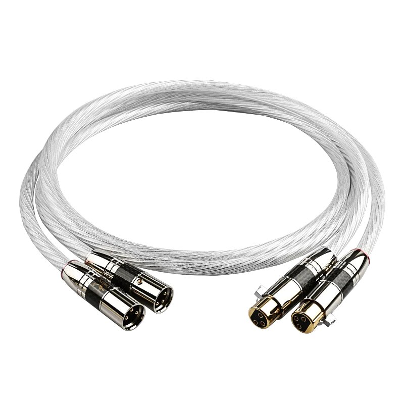 YYAUDIO AD-2XLR to 2XLR, 0.5m, серебряный