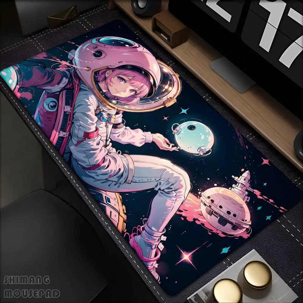 Большой игровой коврик для мыши 1200x600, нескользящий резиновый большой коврик для мыши космонавта, геймерский компьютер, ноутбук, офисный коврик для мыши, настольный коврик, коврики