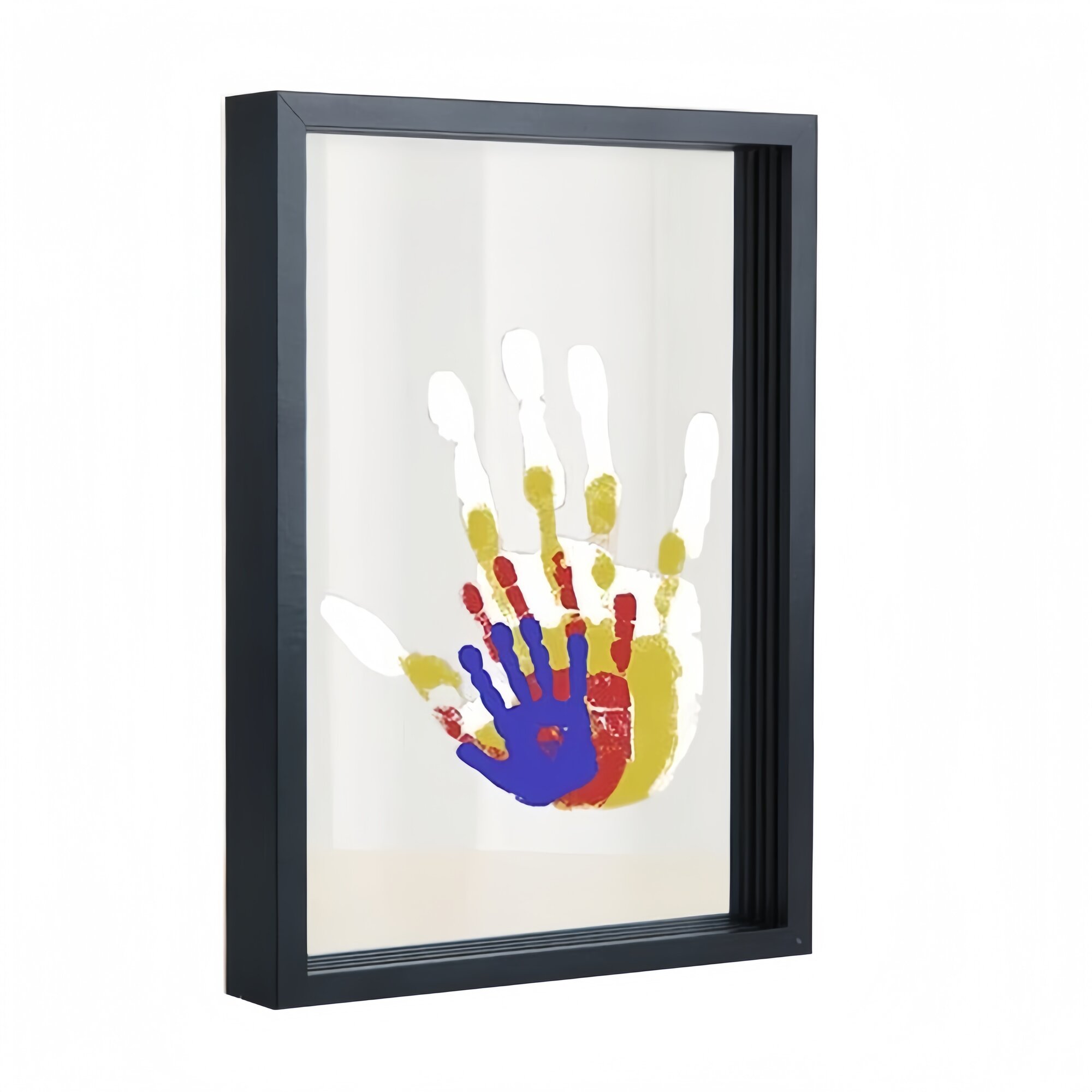 Набор отпечатков рук, фоторамка для отпечатков рук, Черная рамка для фотографий+ краска diy полный комплект материалов