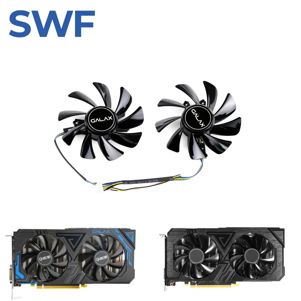 Новый 85-MM, Вентилятор охлаждения для KFA2 GALAX GTX 1660 SUPER TI, RTX 2060 EX видеокарты Cooler Fan, T129215SU, FY09015M12LPA, GFY09215M12SPA