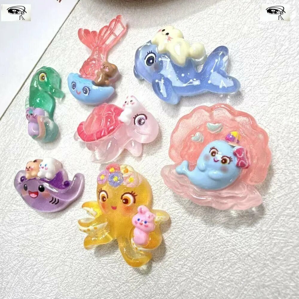 Акриловые кристаллы для игр и декора 30 шт морская жизнь