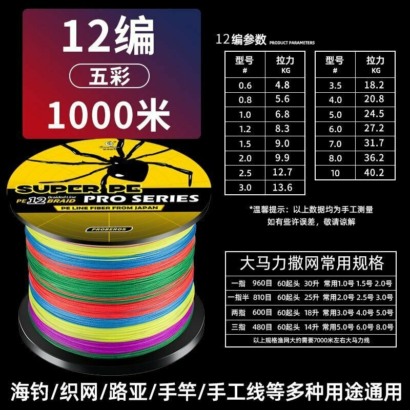 16-прядная прочная леска из полиэтилена для крупной рыбы, специальная леска для морской рыбалки, якорная рыбалка, черная основная леска, прочная и устойчивая к укусам плетеная леска для воздушного змея