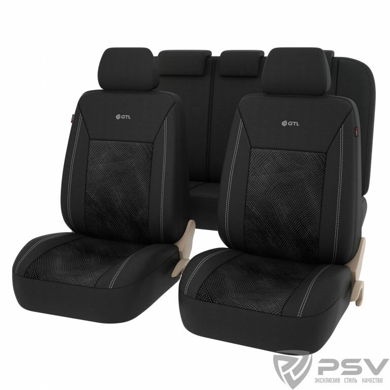 Чехлы авто универсальные PSV GTL Jakkard черный 132675