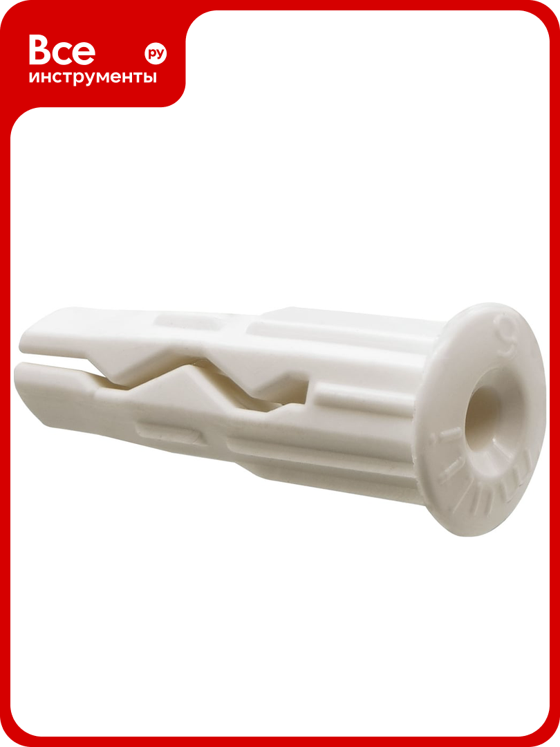 Универсальный нейлоновый дюбель европартнер белый, мульти‑про, резиновый корпус, применение в строительстве