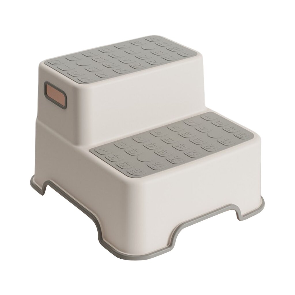 Двухслойная нескользящая скамеечка для ног, табурет для ванной комнаты, многофункциональная детская скамеечка для ног-серый