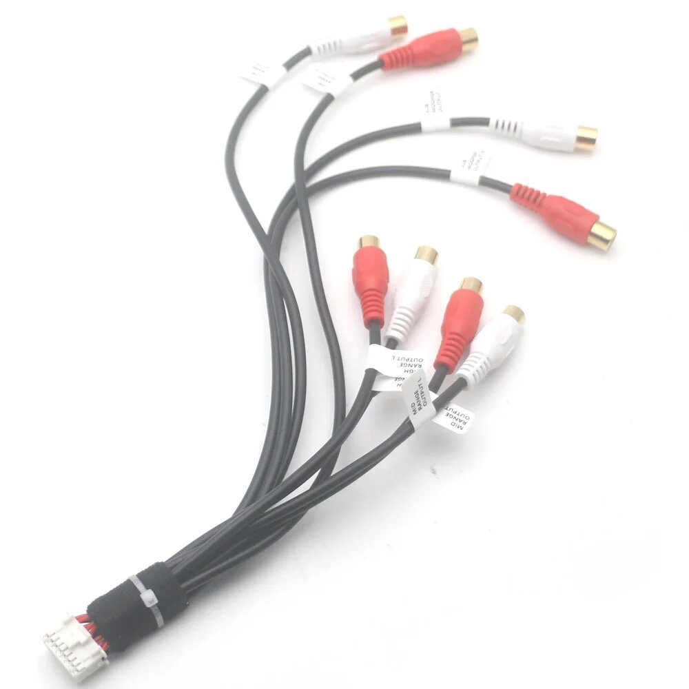 16-контактный RCA-кабель-адаптер для автомобильной стереосистемы, сабвуфера, среднечастотных и высокочастотных динамиков для Pioneer DEX-P99RS Carrozzeria DEH-P01