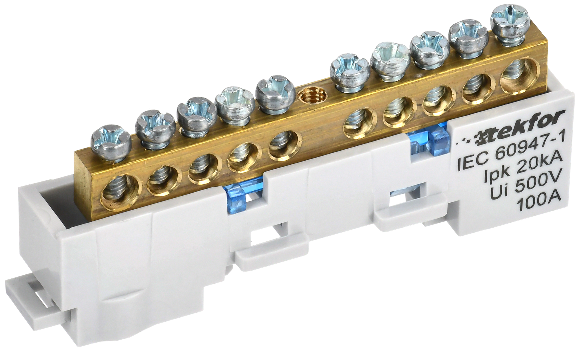 TEKFOR Шина N ноль неизолированная на универсальном держателе 6х9-10-С IEK IEK TF-NN10-10-DL-K07