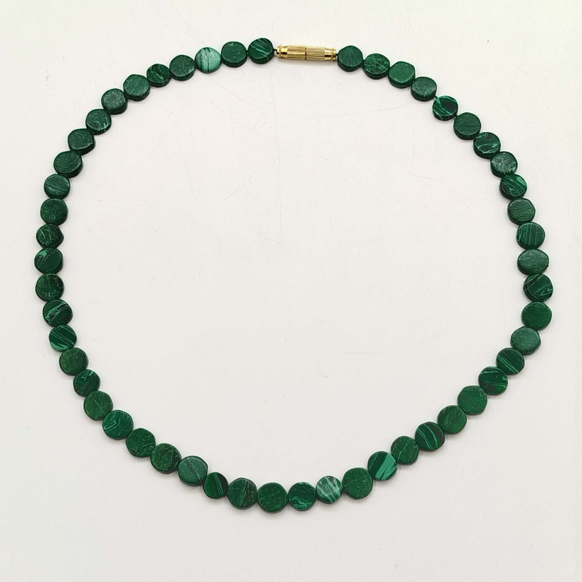 Бусы из бусин под малахит, металл, композитный материал, СССР, 1970-1990 гг.