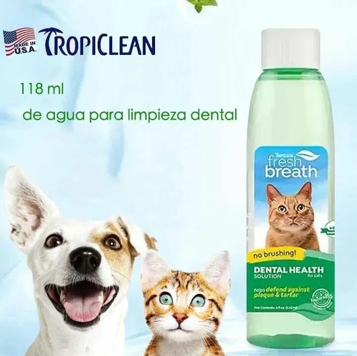 TropiClean Fresh Breath, Гель для ухода за полостью рта для кошек, 118 мл