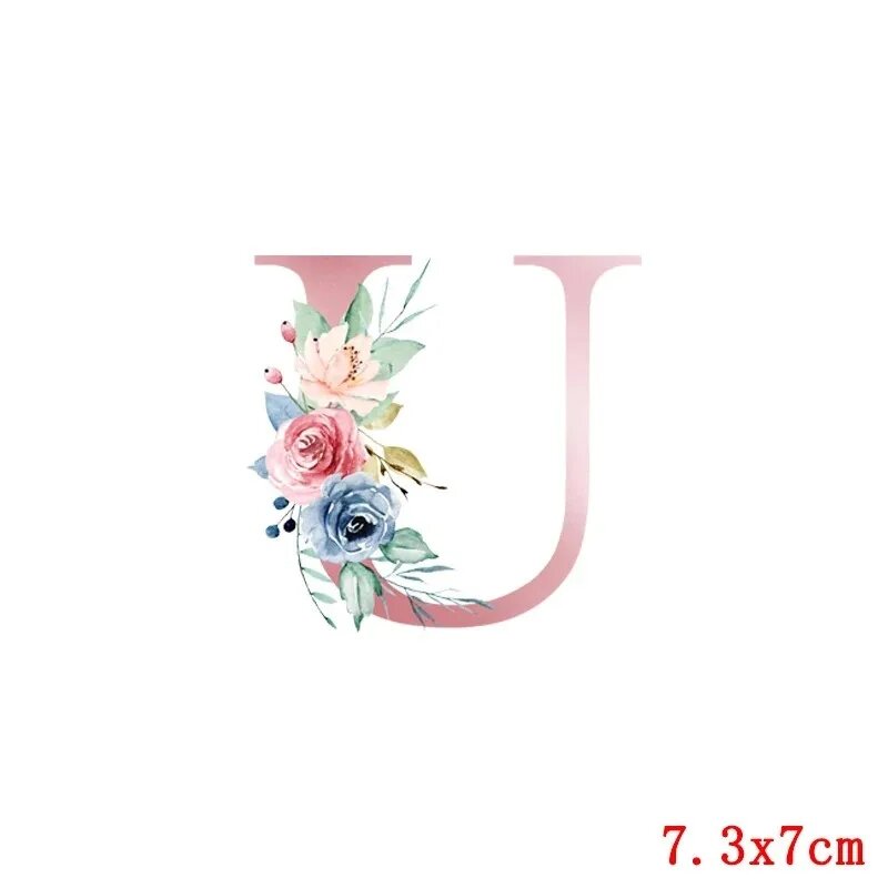 Розовые термонаклейки с буквами алфавита SXTH00112-21