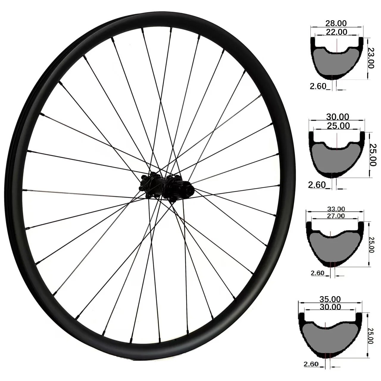 Карбоновые колеса GOLDIX 29 Ultralight, 6 Bolt, Boost15x110 12x148mm, Shimano MS 12S, 36mmWx25mmD