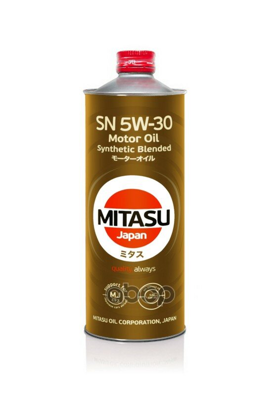 MITASU MITASU 5W30 1L масло моторное MOTOR OIL SN/SP API SN/SP ILSAC GF-6A Synthetic Blended шт.