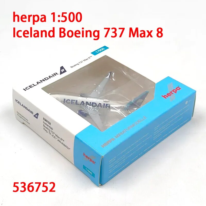 Модель самолета Herpa Diecast Alloy 1:500 Iceland B737 Max 8