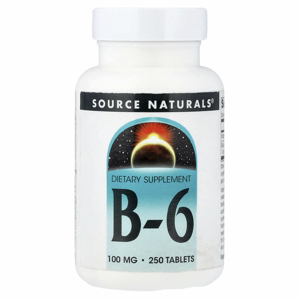 Source Naturals, B-6, 250 таблеток