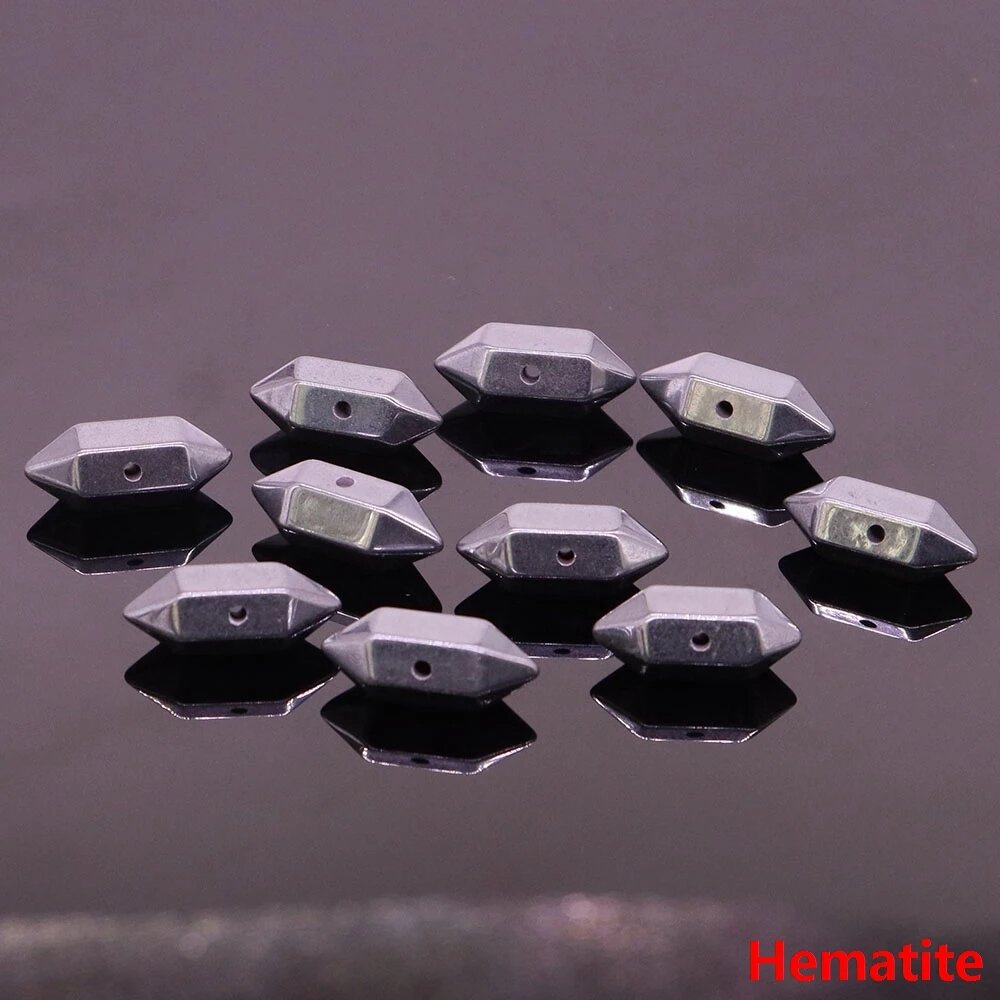Призма гематит, 20x8 мм, 1 шт