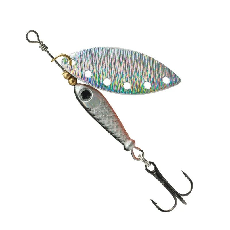 Металлическая блесна для дальнего заброса, рыболовная приманка, вращающаяся ложка, искусственная жесткая бионическая приманка с блестками, набор рыболовных снастей для пресноводной и соленой воды