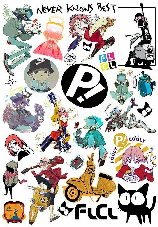 Наклейки Фури Кури FLCL