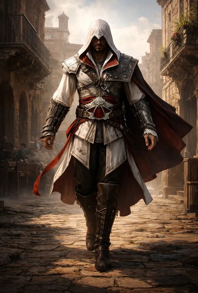Алмазная Мозаика "Игра Assassin's Creed" 30x40 См, Безрамная, Идеальна Для Дома, Украшения, Подарков.