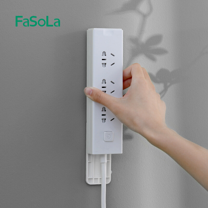 FaSoLa Настенный держатель для блока питания с органайзером для роутера, без сверления и гвоздей, управление кабелями