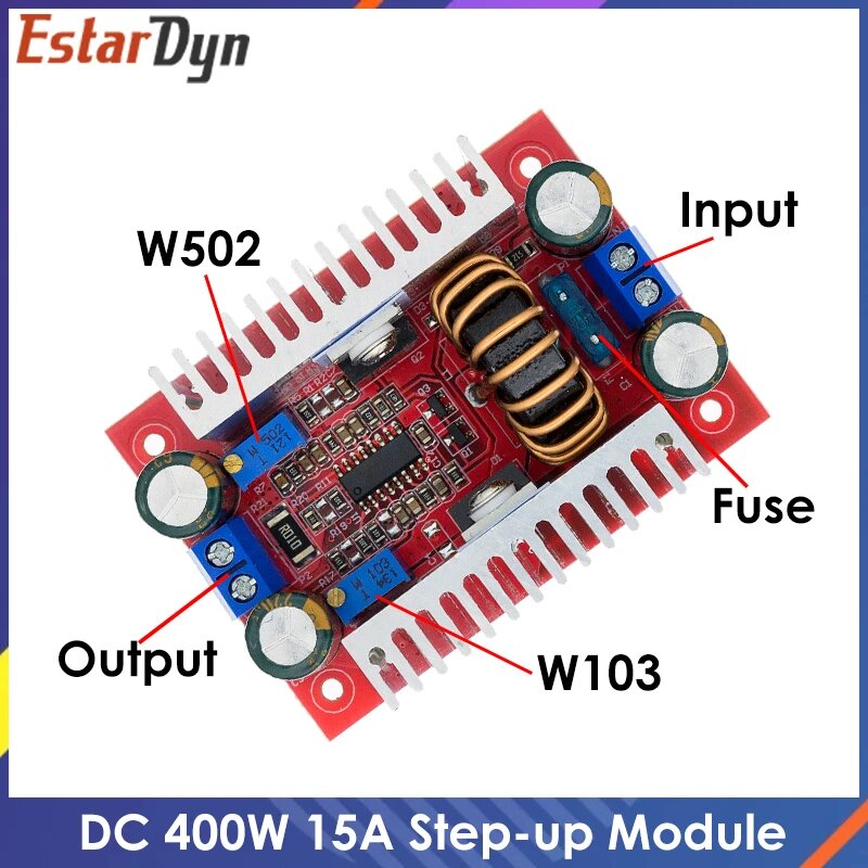 Estardyn 400W Повышающий модуль постоянного тока 8.5-50В до 10-60В