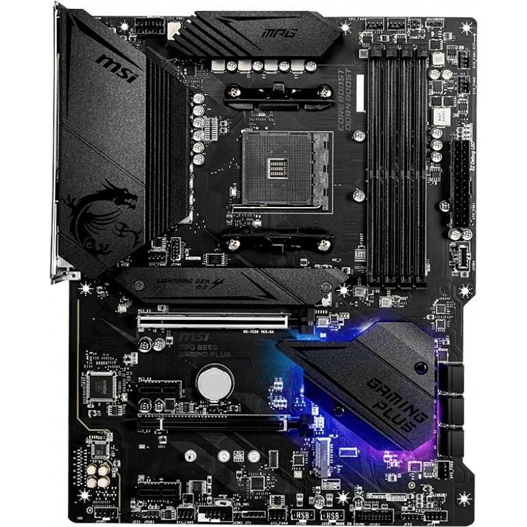 Материнская плата MSI MPG B550 GAMING PLUS Socket AM4 AMD B550 4xDDR4 2xPCI-E16x 2xPCI-E1x 6xSATA3 8ch Audio GLan ATX