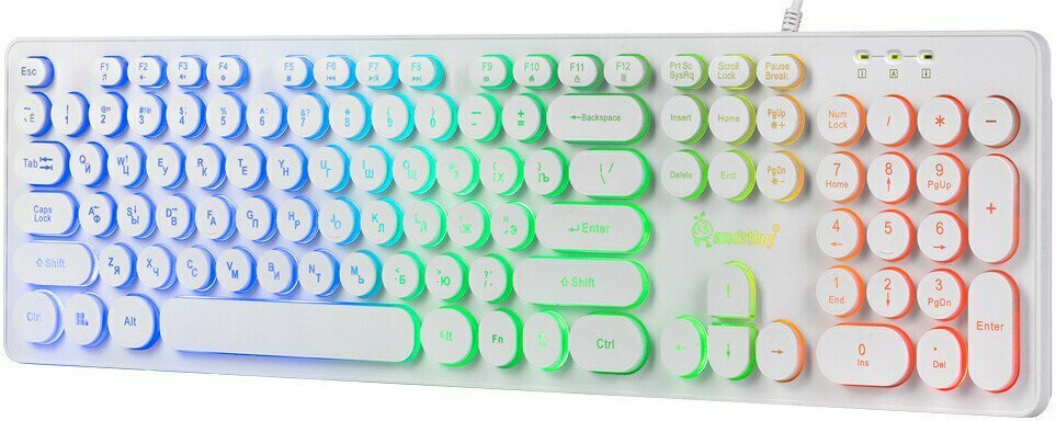 Клавиатура для компьютера (SBK-329U-W) ONE 329 USB белый