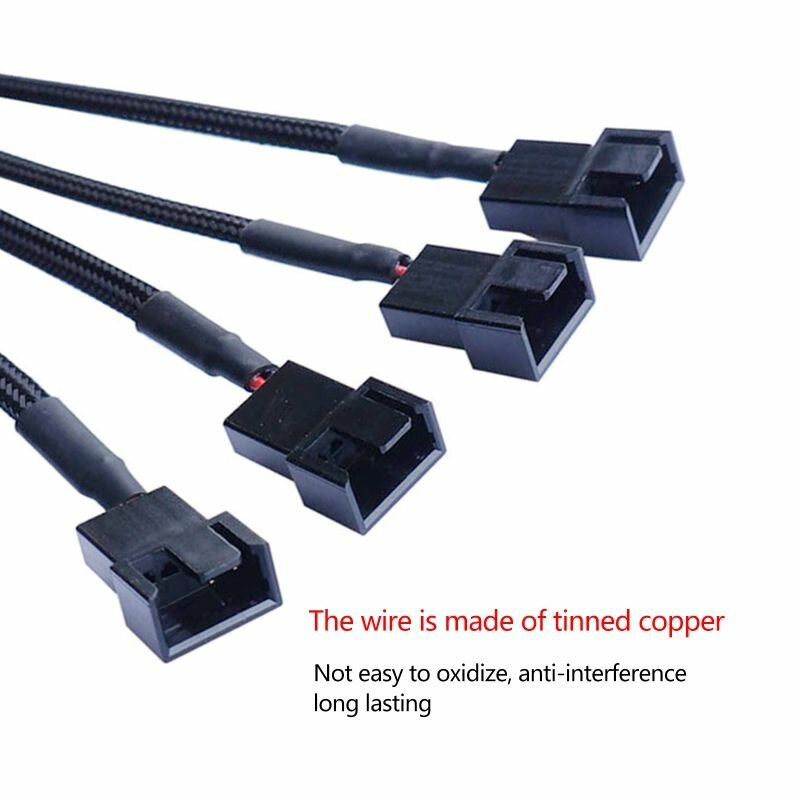 27 см 4-контактный IDE Molex на 4-портовый 3-контактный/4-контактный разъем питания, адаптер охлаждающего вентилятора, разветвитель кабеля для ПК, компьютера