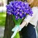Монобукет STUDIO FLORISTIC "Ириска", ирисы, высота 40см, синий