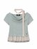 Блуза minicream Gingham-check peplum blouse, размер 40, серый