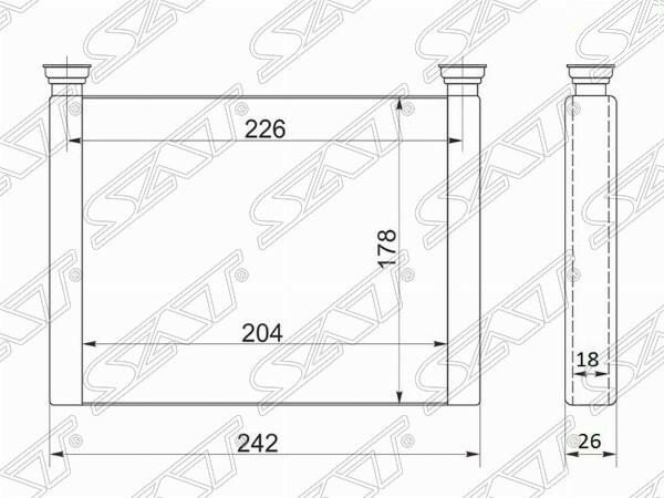 Радиатор отопителя салона SAT ST-HD27-395-A0 Honda Accord 97-03 / Honda Accord 98-02