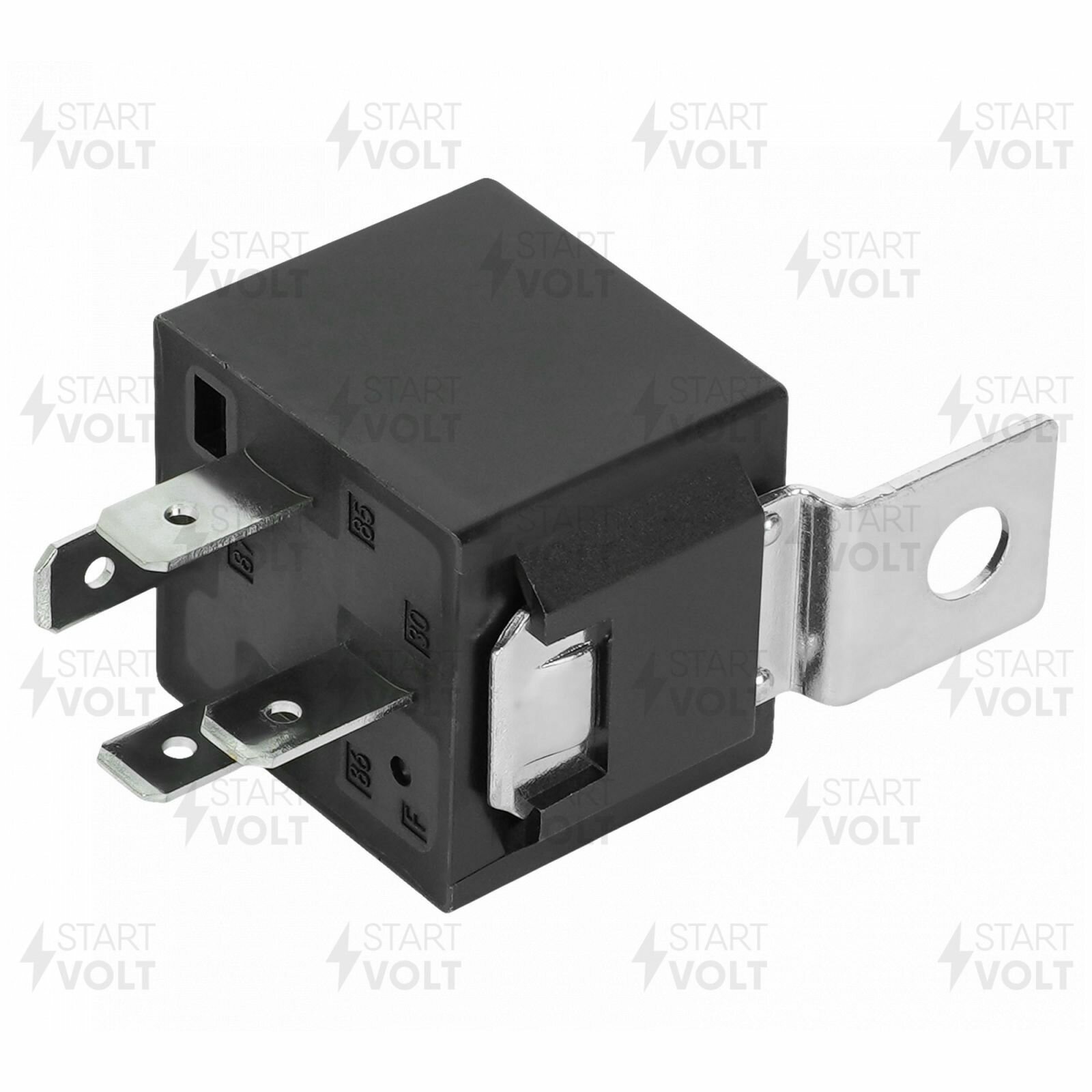 Реле автомобильное защиты стартера 4 конт. 12V 40A резист, с кронштейном STARTVOLT SCR 0330
