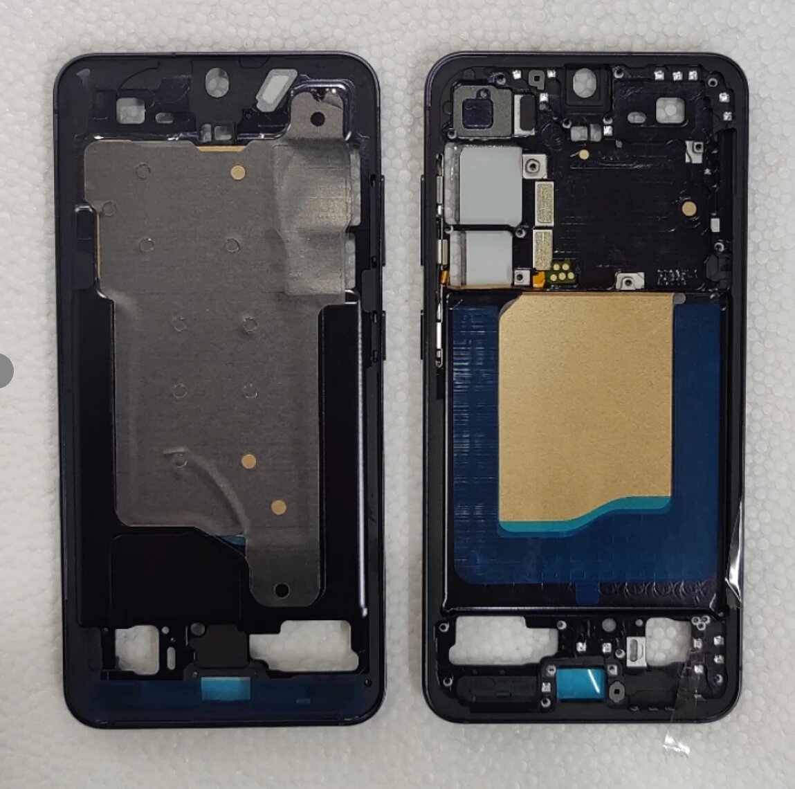 Для Samsung Galaxy S25 S931: Средняя рамка корпуса, панель LCD, лицевая панель, безель, EU Dark Blue