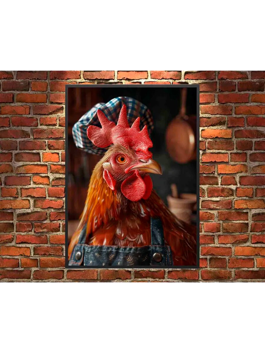 Приготовление мяса цыпленка на ферме 3, Плакат 30x42см