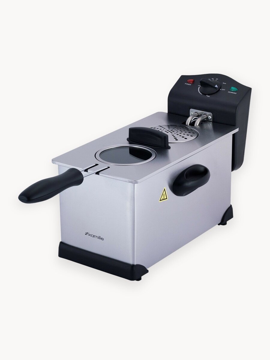 Фритюрница электрическая 3 л Kamille KM-6813 (серебристый)