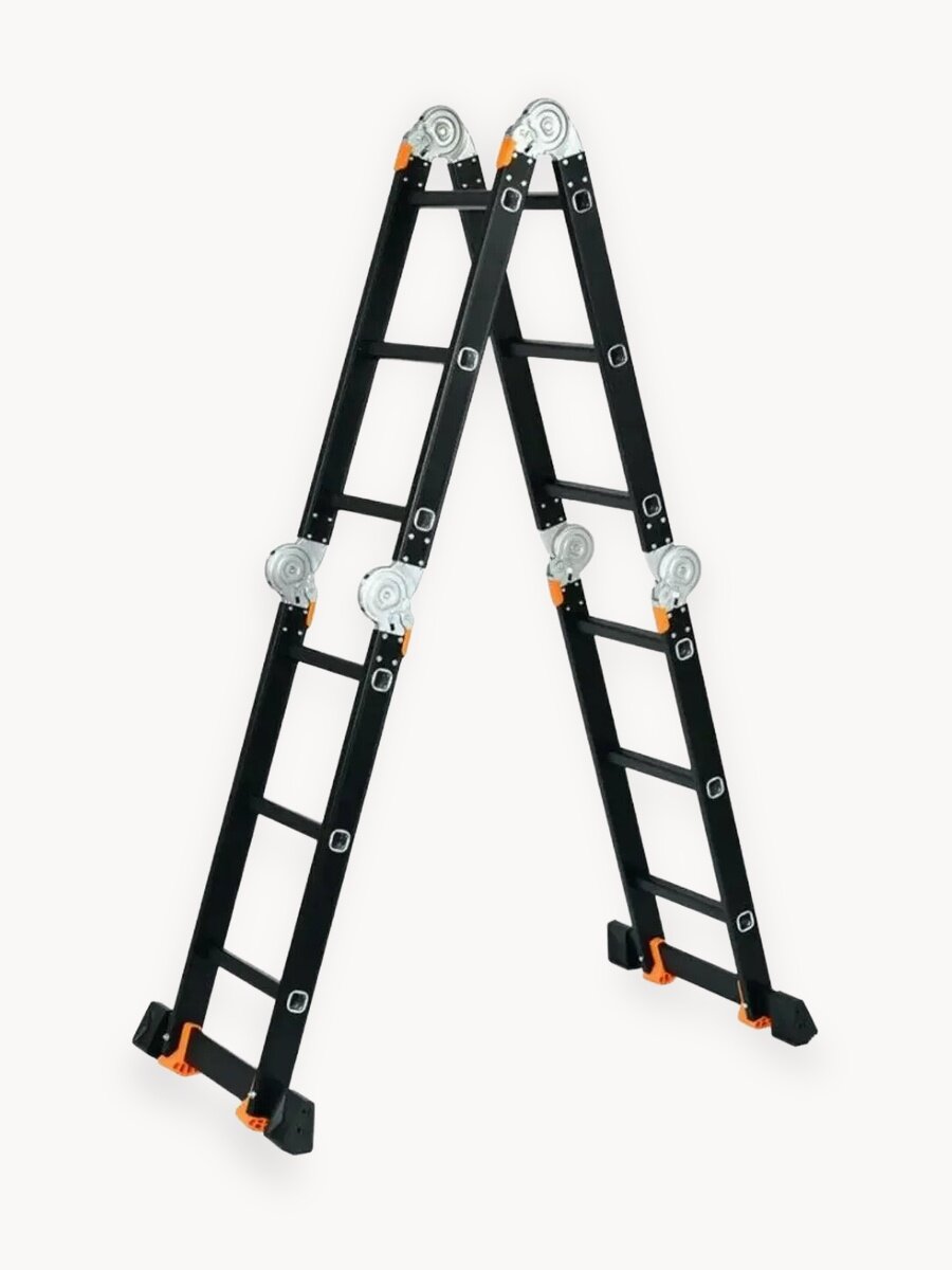 Лестница-трансформер алюминиевая 690 см STARTUL Black Line (ST9930-06)