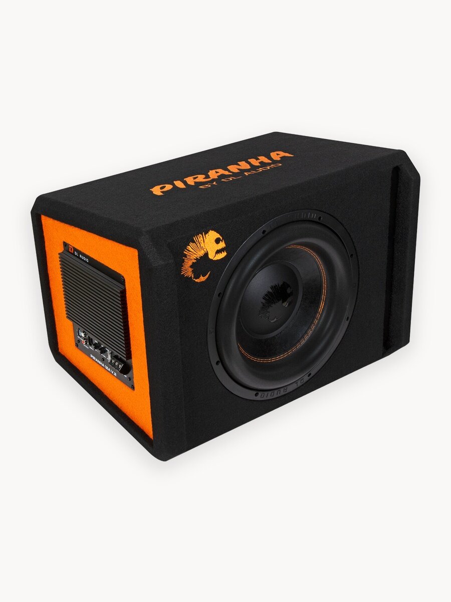 Cабвуфер автомобильный активный DL Audio PIRANHA 12A BLACK V.2