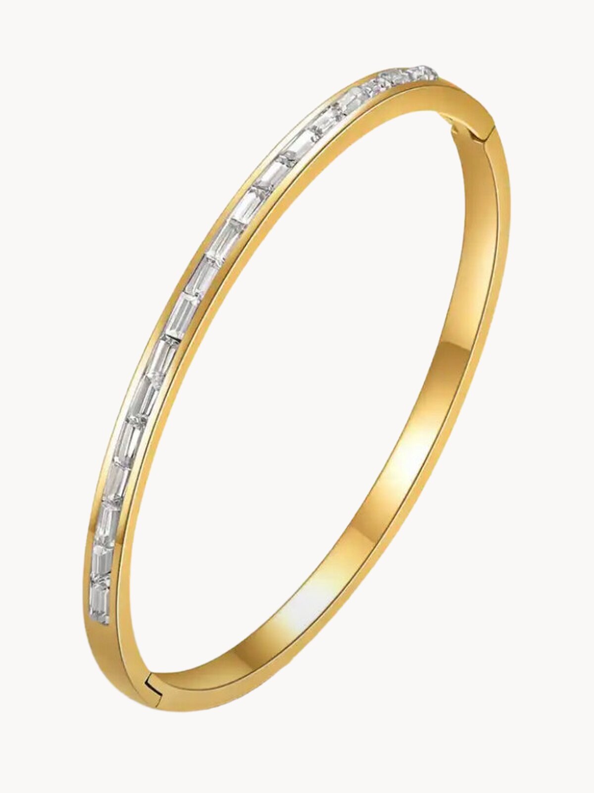 Жесткий браслет, фианит, Swarovski Zirconia, циркон