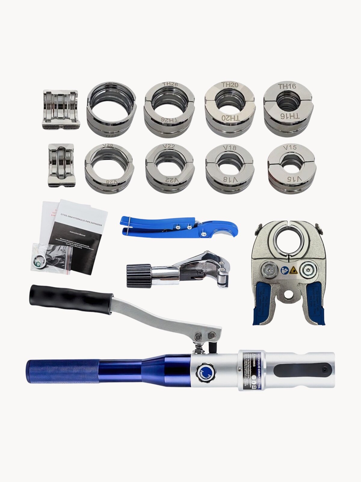 Пресс клещи гидравлический инструмент для металлопластика нержавейки меди оцинковки профиль TH-V