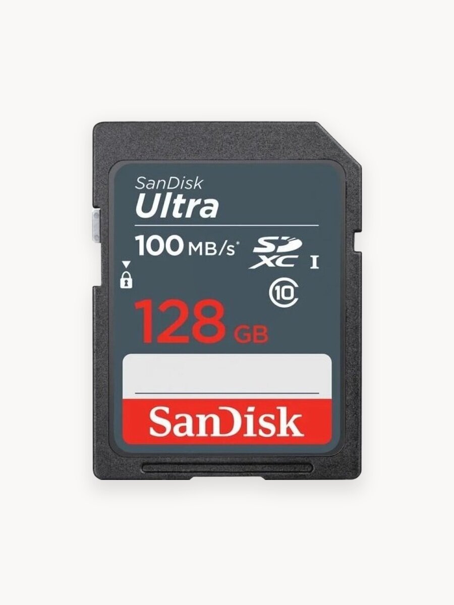 Карта памяти Sandisk 128Gb Ultra SDXC Class 10 UHS-I U1 (100/10 MB/s)