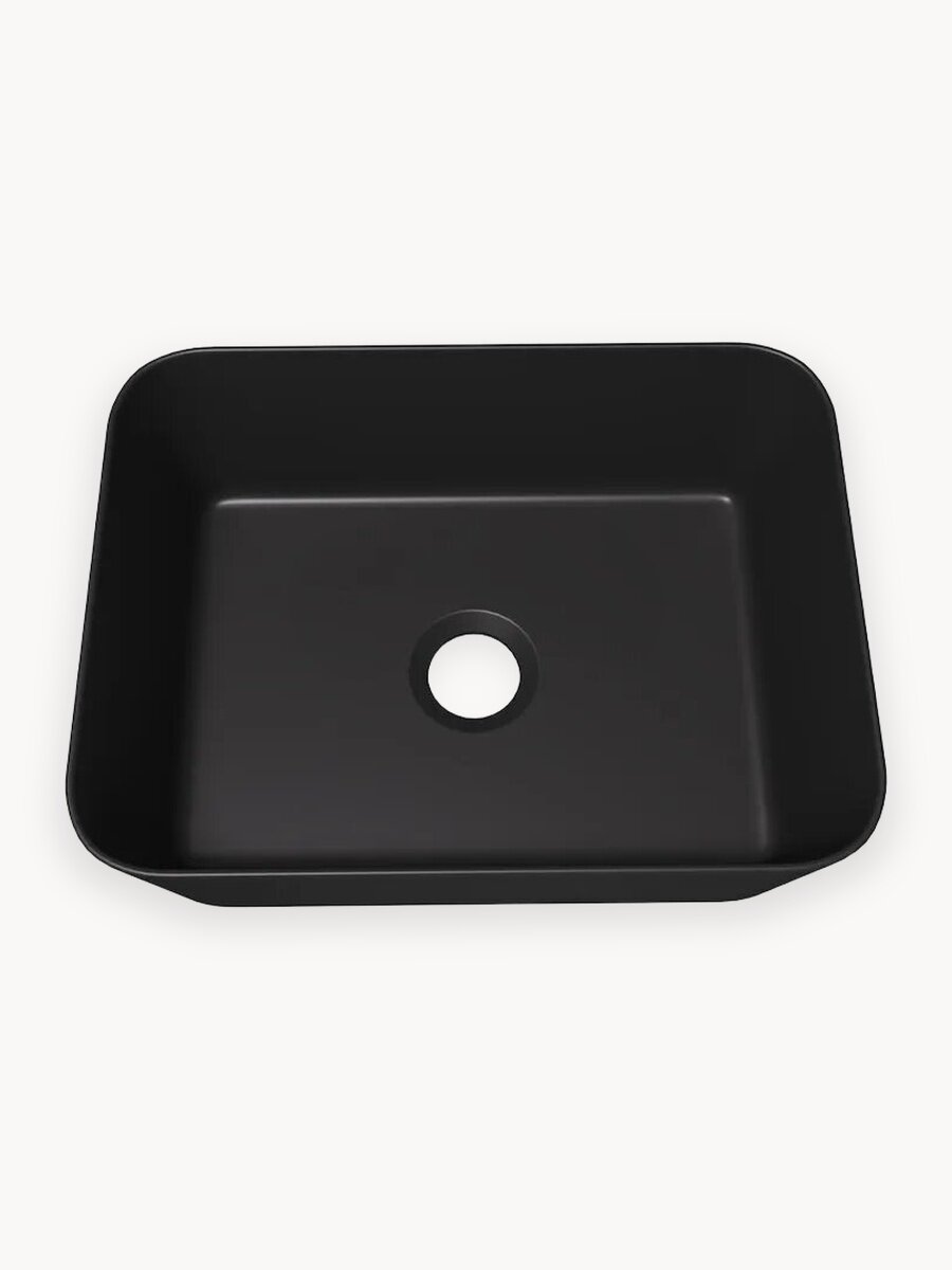 Раковина для ванной накладная Teymi Helmi Mini 40 цвет черный матовый T50288