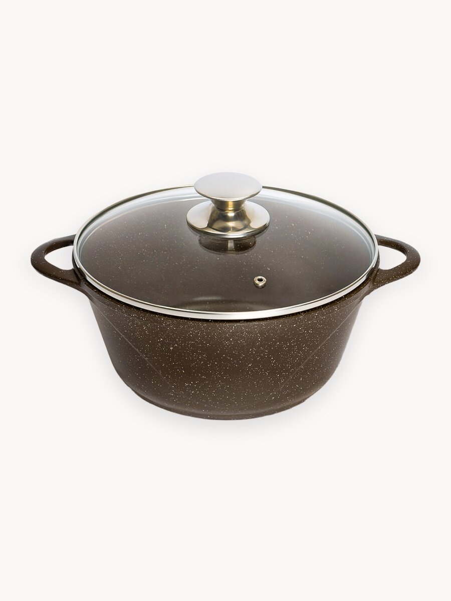 Кастрюля Zarenhof Eden, коричневый, 3 л, с крышкой, антипригарное покрытие